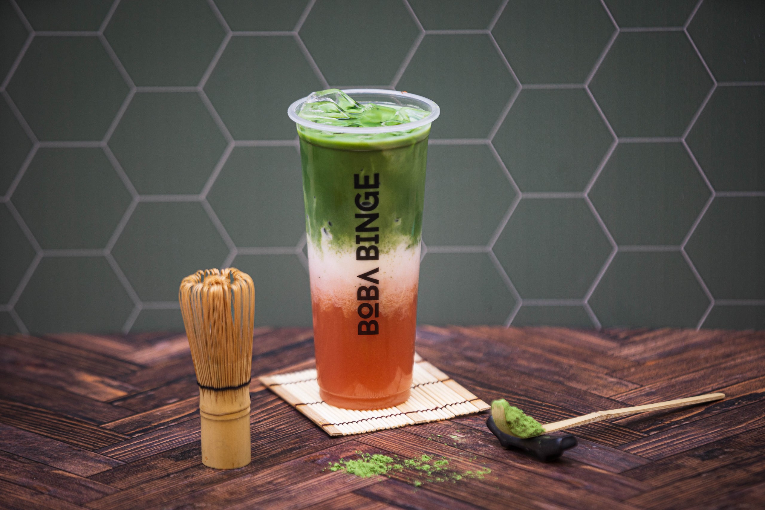 Red Guava Matcha Latte | Boba Binge