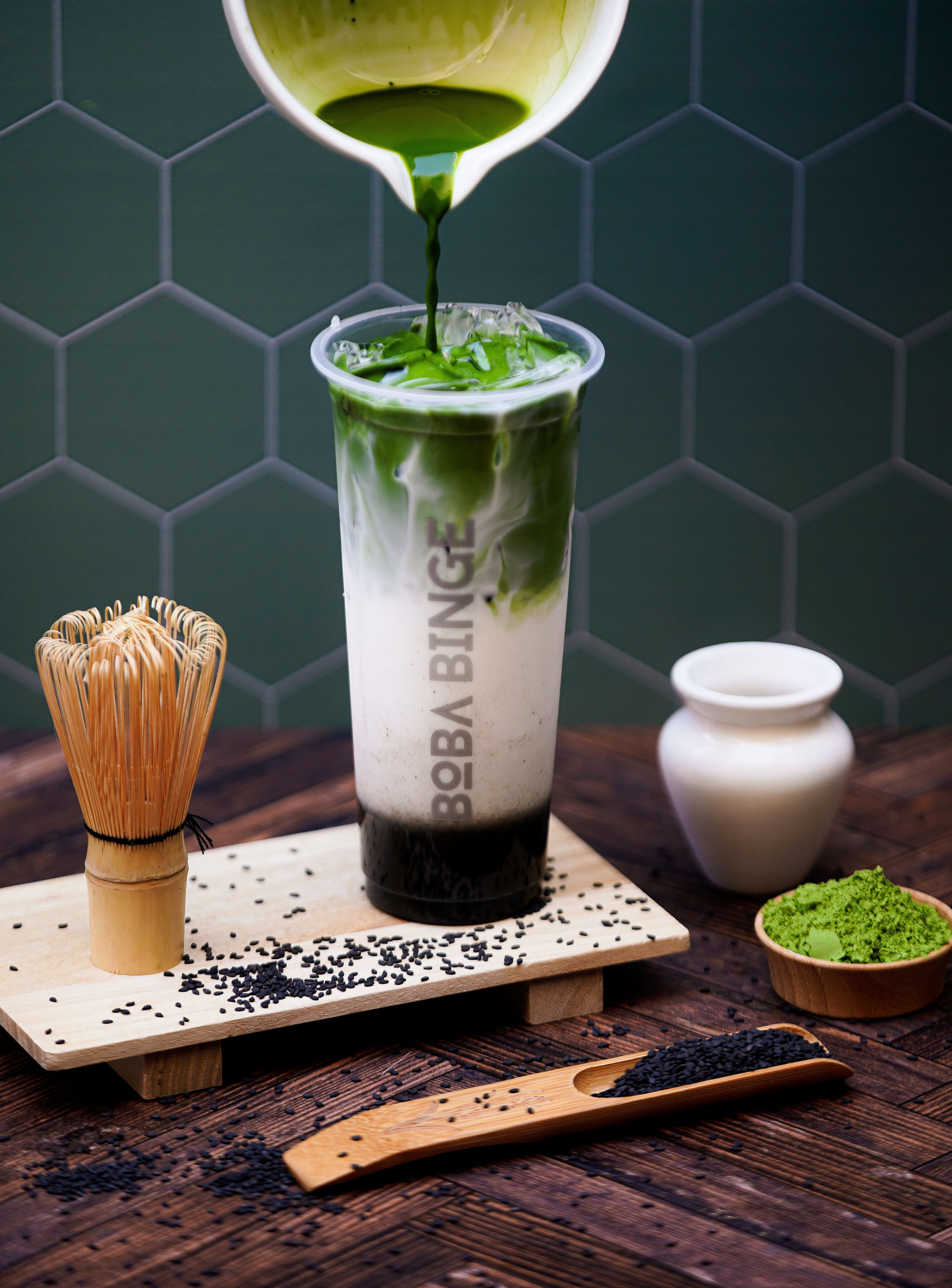 Sesame Matcha Latte (Seasonal) | Boba Binge